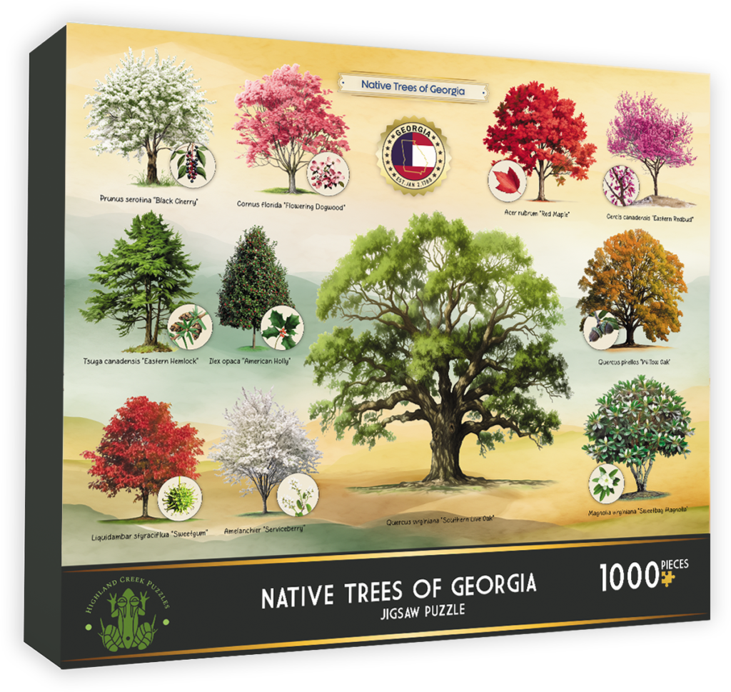 Native Trees of Georgia Jigsaw Puzzle - Highland Creek Puzzles